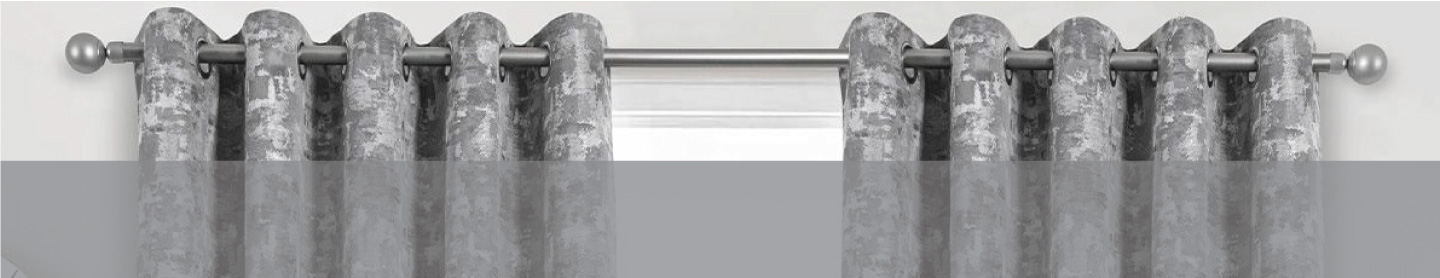 Blue Ready-Made Eyelet Curtains | Harry Corry