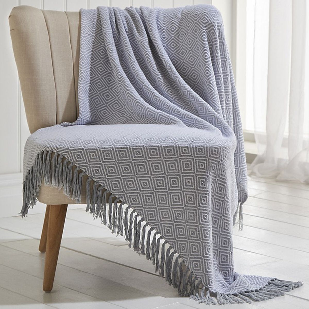 ascot throw grey grey 130x170