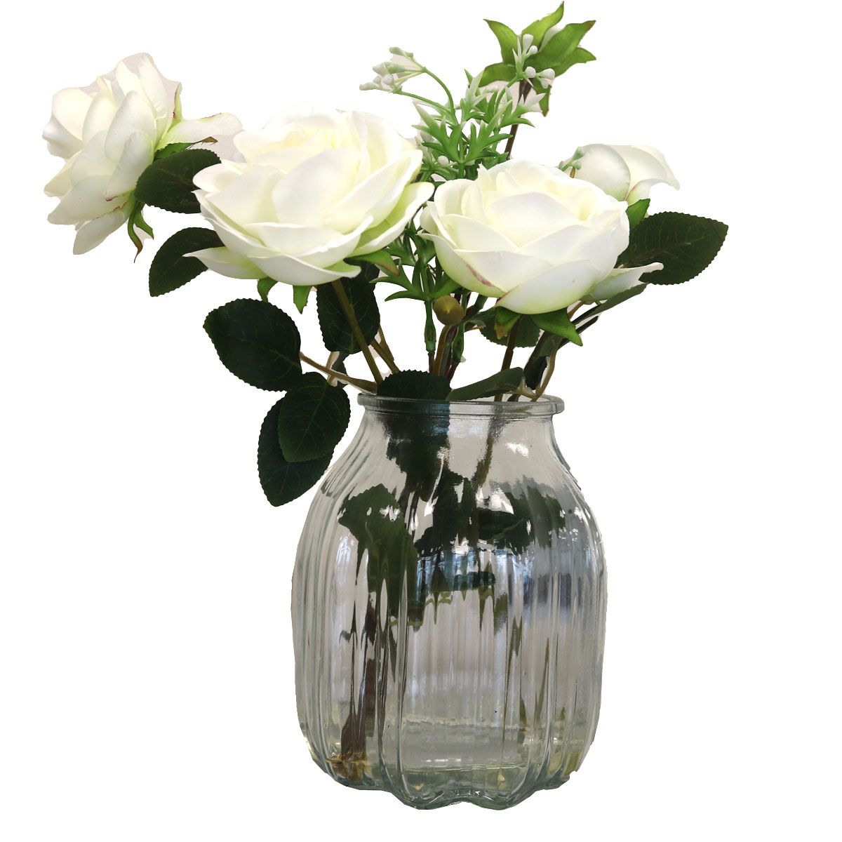 cream roses glass btl glass btl each