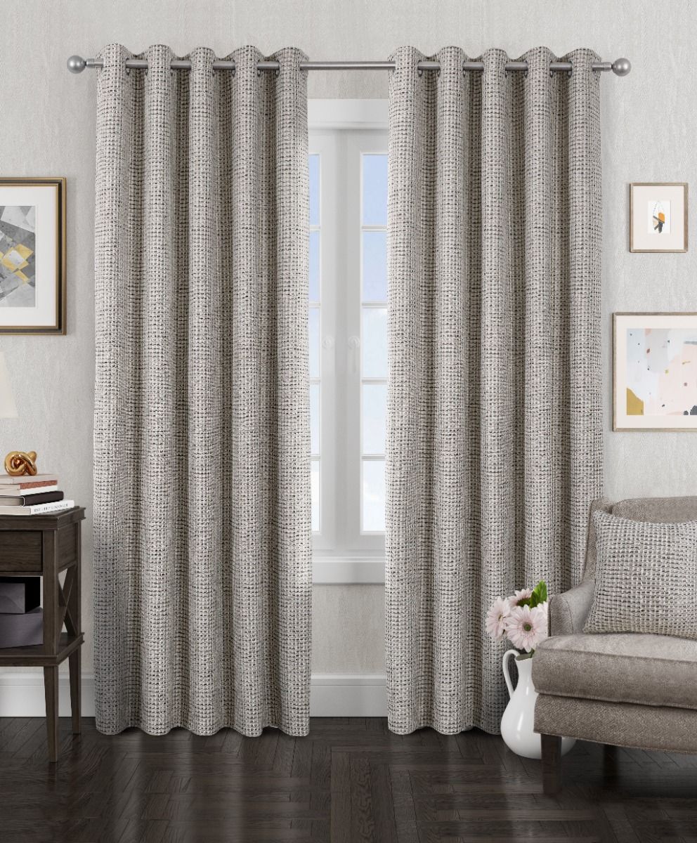 Chevin Natural Blackout Ready Made Eyelet Curtains