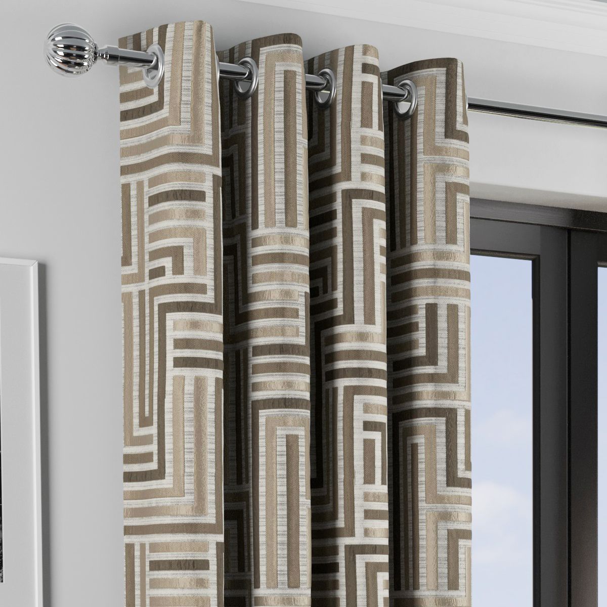 DELTA NATURAL EYELET CURTAINS