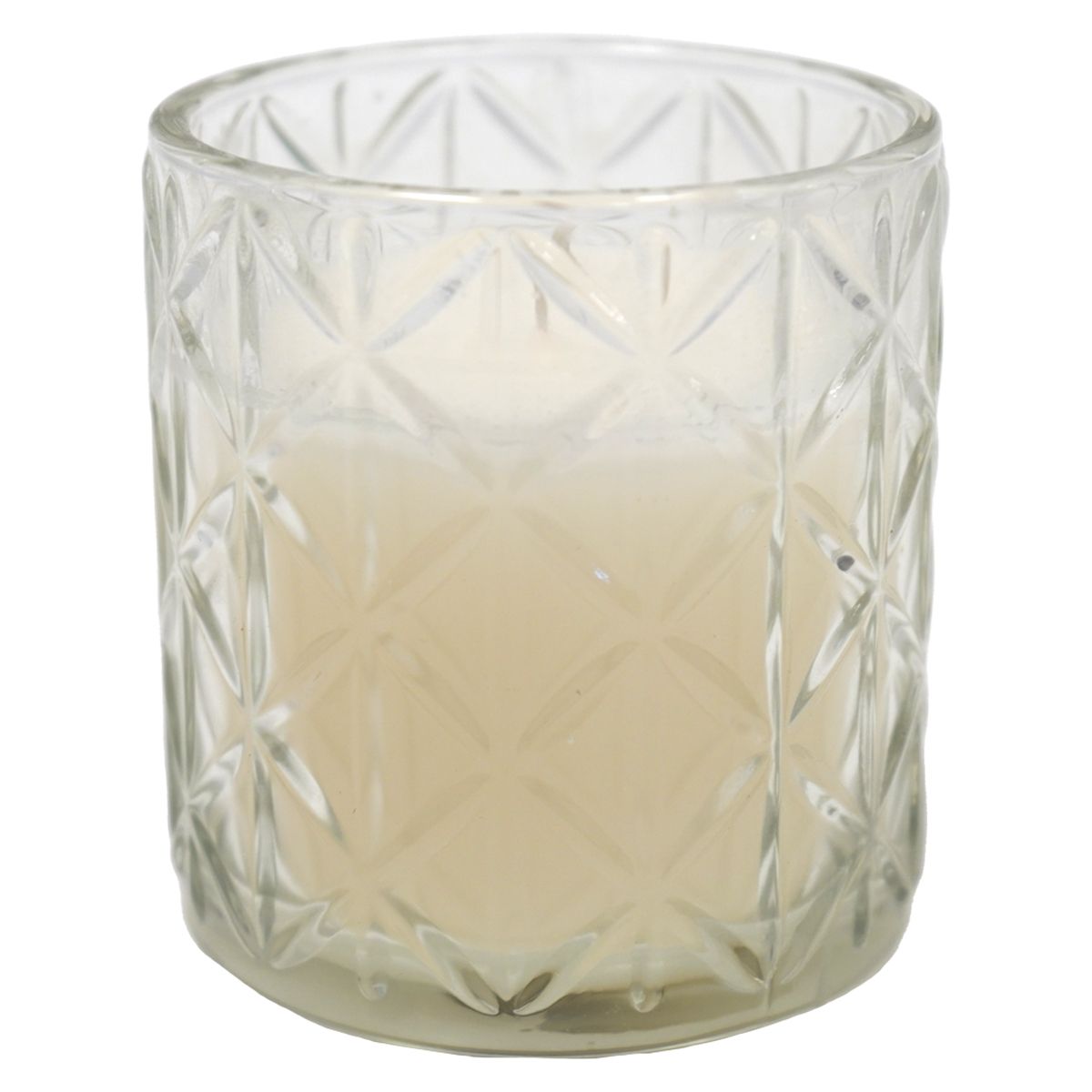 Diamond Cut Glass Candle