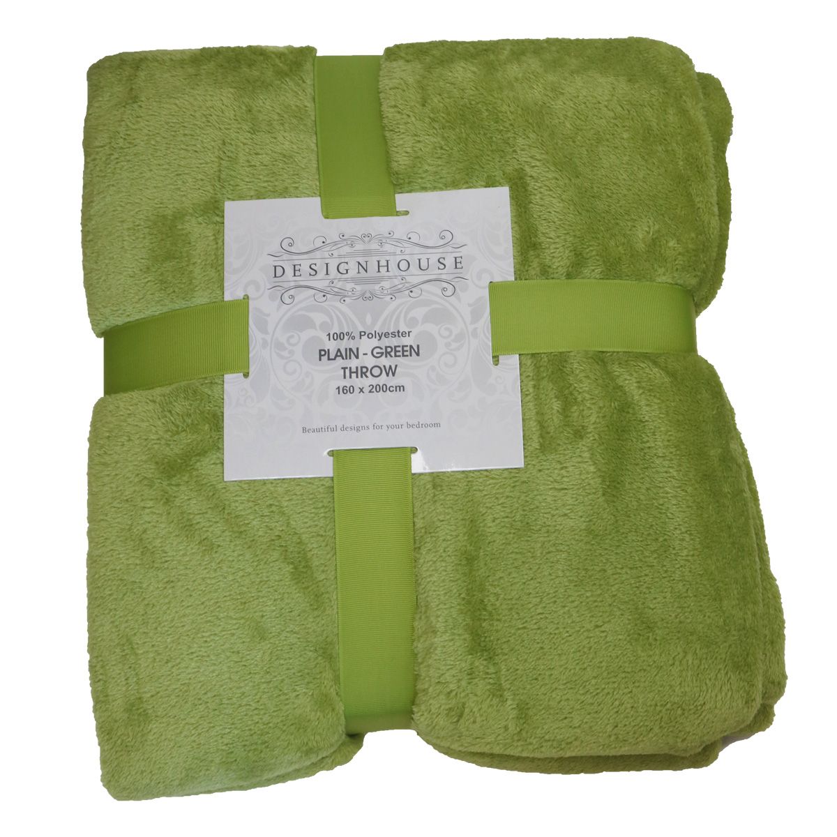 plain throw green green 160x200