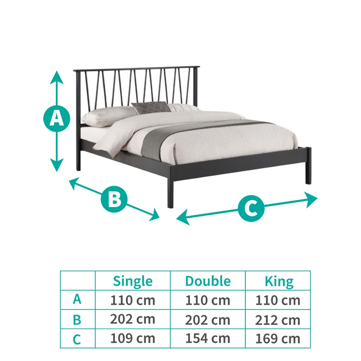 Layla Bedframe Off Black-BD