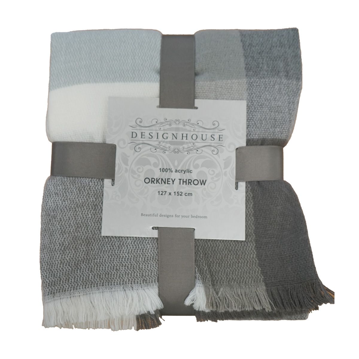orkney throw grey grey 127x152