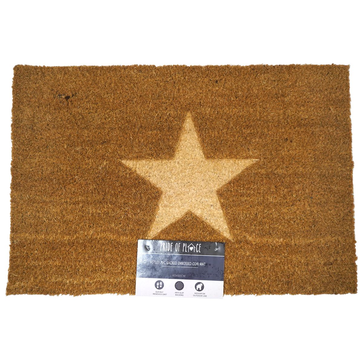 Astley Star Embossed Door Mat