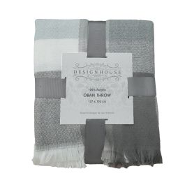 oban throw charcoal charcoal 127x152