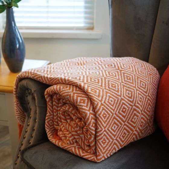 ascot throw terracotta terracotta 130x170