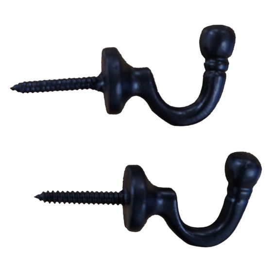 Black Ball Hook Pair